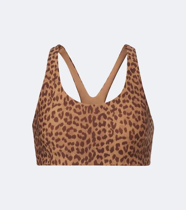 The Upside Javan Jade Leopard-print Sports Bra