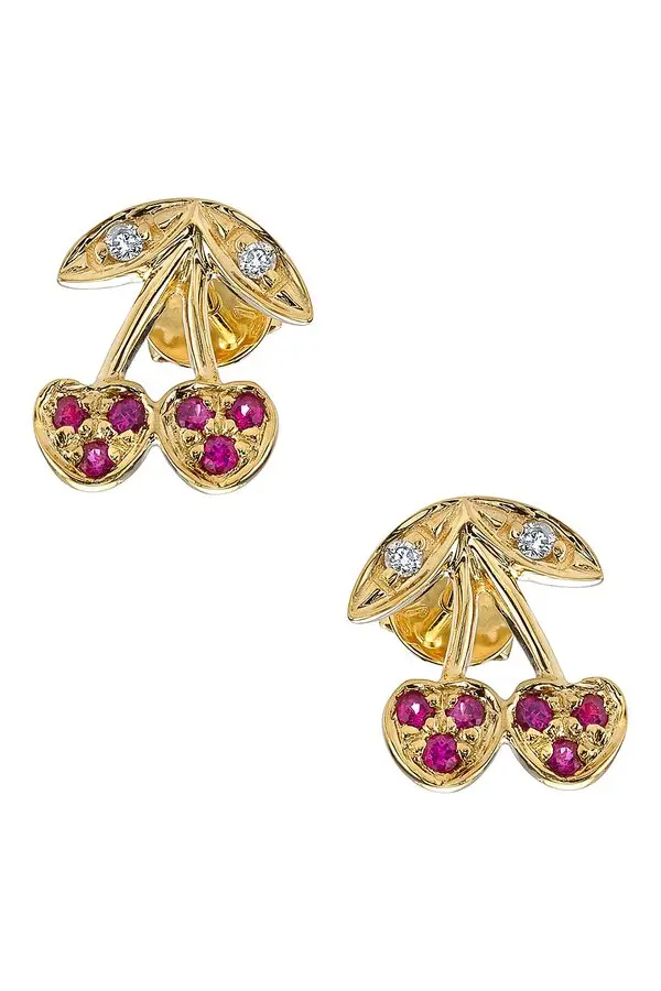 SYDNEY EVAN Cherry Stud Earrings