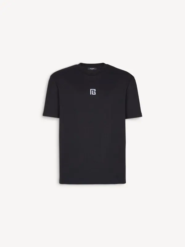 Balmain T-shirt With Embroidered Logo - Black