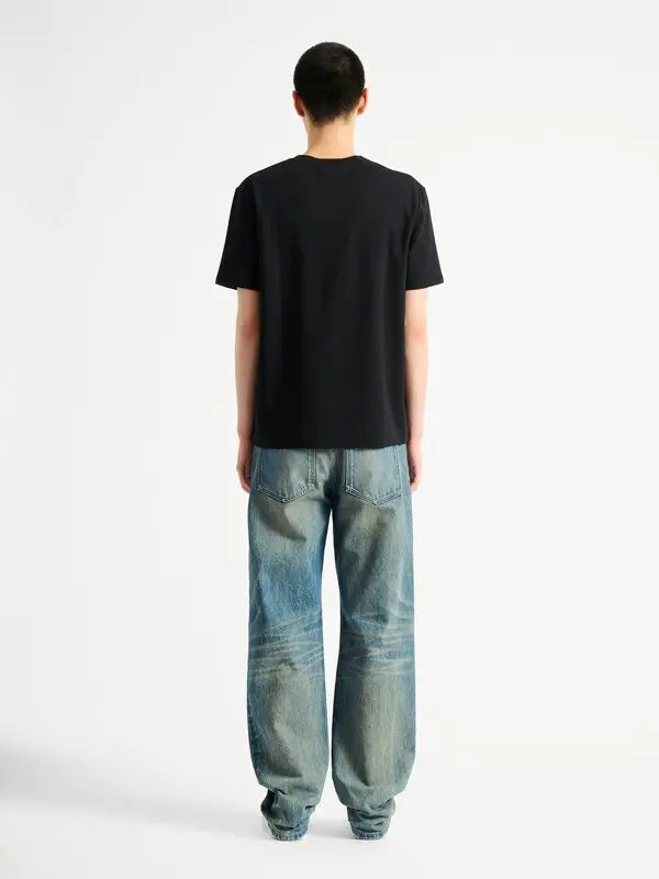 Balmain T-shirt With Embroidered Logo - Black