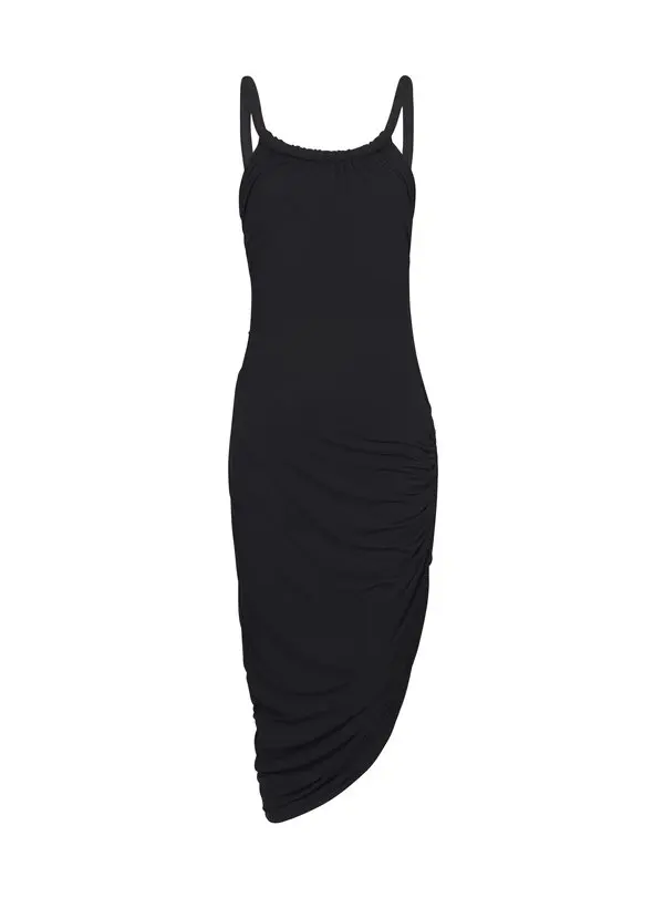 Balmain Long Draped Jersey Dress