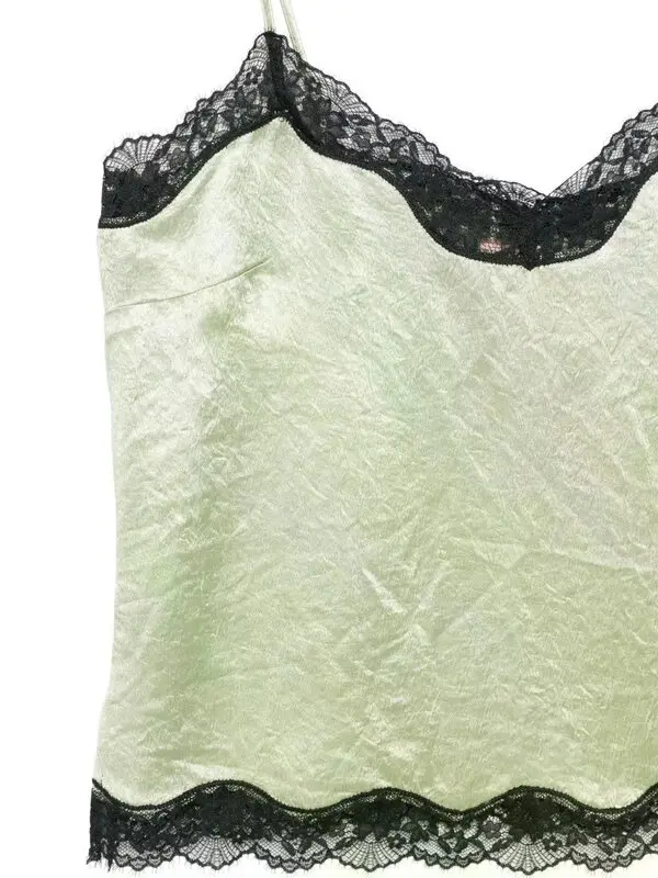 TWINSET Lace Trim Sweetheart Neck Blouse