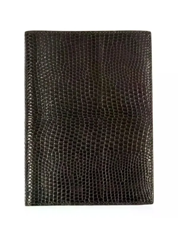 Hermès 2000s Lizard-skin Effect Diary Cover - Black