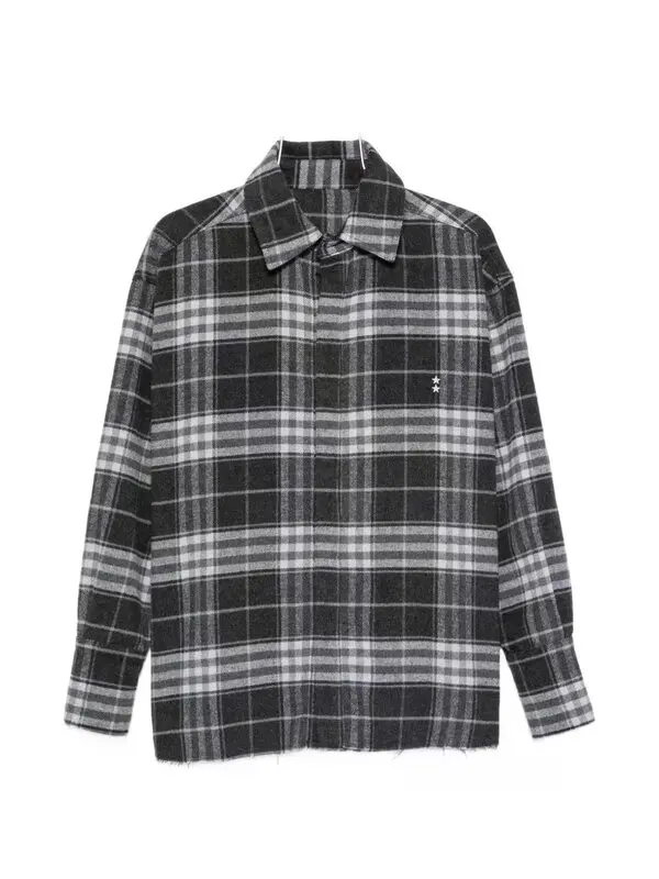 ICON DENIM LOS ANGELES Check-pattern Raw-cut Shirt