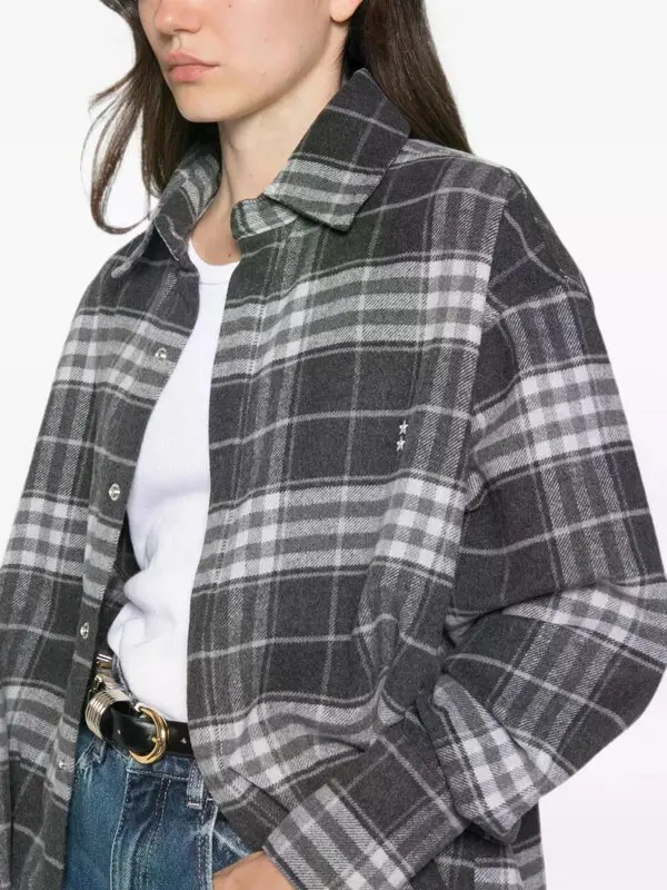 ICON DENIM LOS ANGELES Check-pattern Raw-cut Shirt