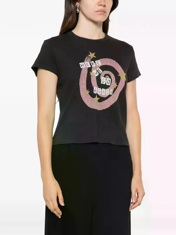 RE/DONE Graphic Print T-shirt - Black