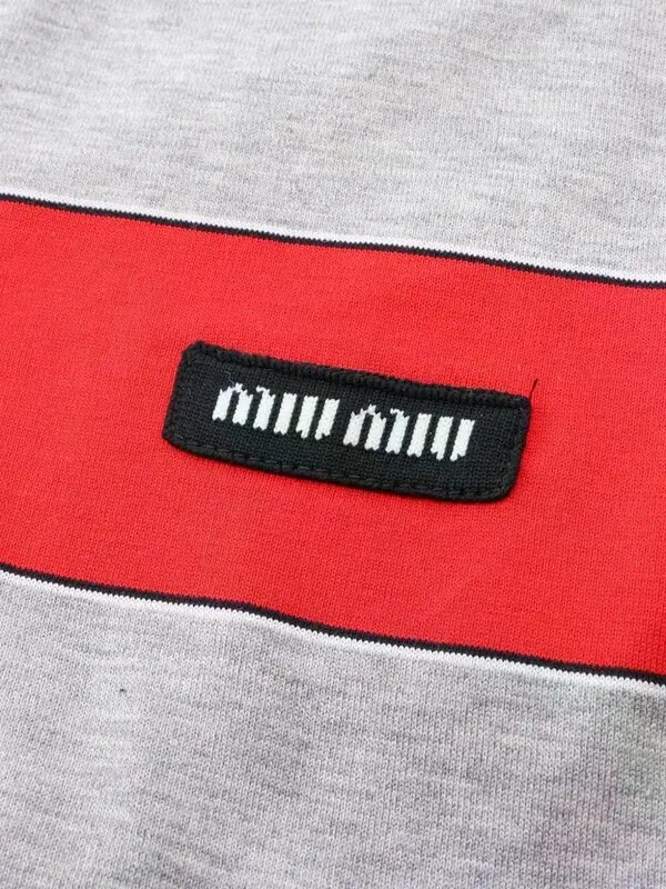 Miu Miu 2010s Striped Long-sleeve Polo Shirt