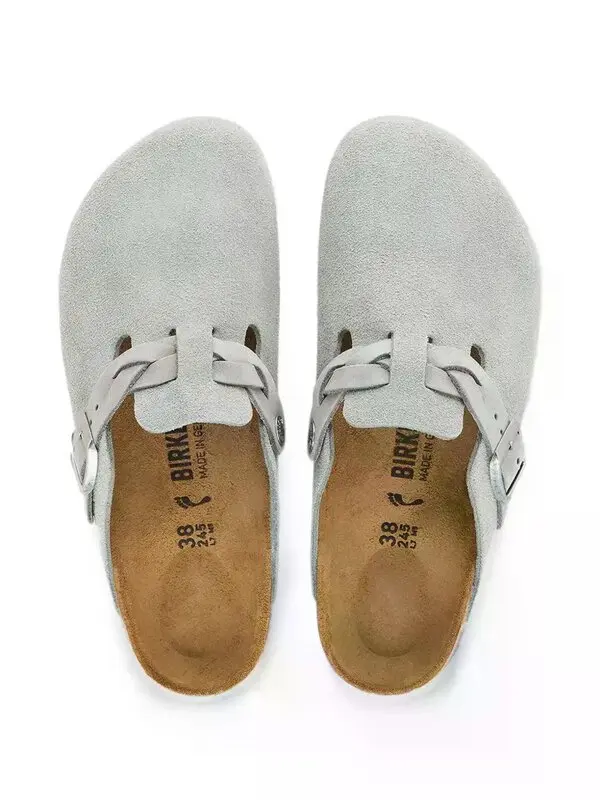 BIRKENSTOCK Boston Braided Suede Clogs