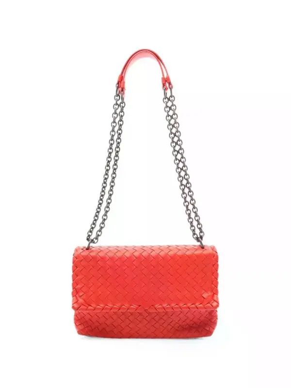 Bottega Veneta Small 2000s Olympia Shoulder Bag - Red