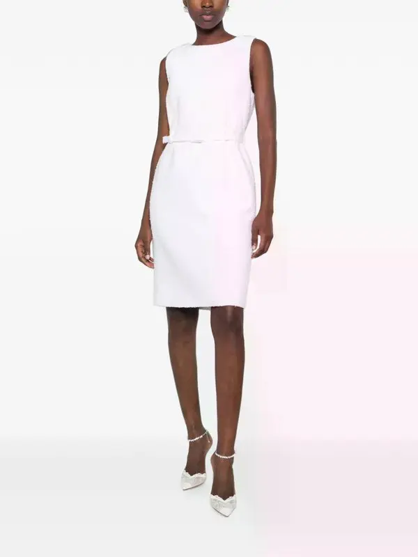 ANDIATA Bouclé-knit Belted Mini Dress