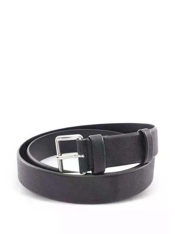 Prada Saffiano Leather Belt - Black