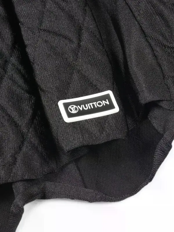 LOUIS VUITTON Pleated Quilted Mini Skirt