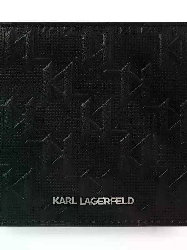 Karl Lagerfeld Monogram Perforated Wallet