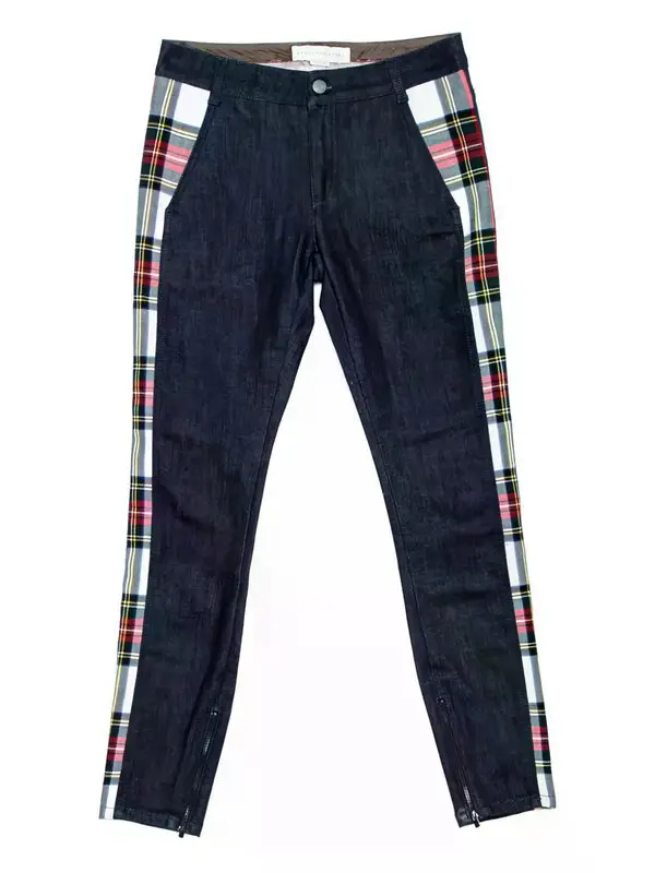 Stella McCartney Plaid Trim Denim Jeans