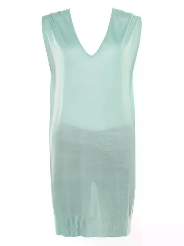 Paul & Joe Sleeveless V-neck Top In Cashmere-silk Blend
