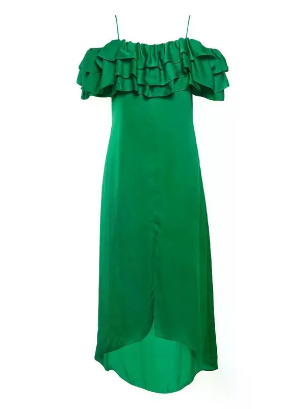 Maje Rovanta Ruffle-detail Midi Dress
