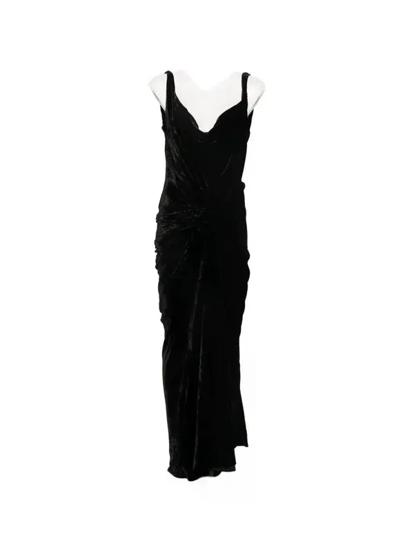 Rick Owens Draped Velvet Maxi Dress