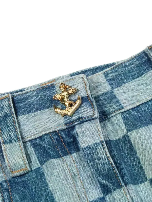 LOUIS VUITTON Damier Denim Skirt