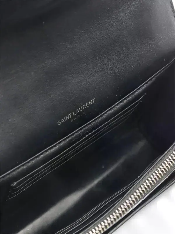 Saint Laurent Sunset Croc-embossed Shoulder Bag