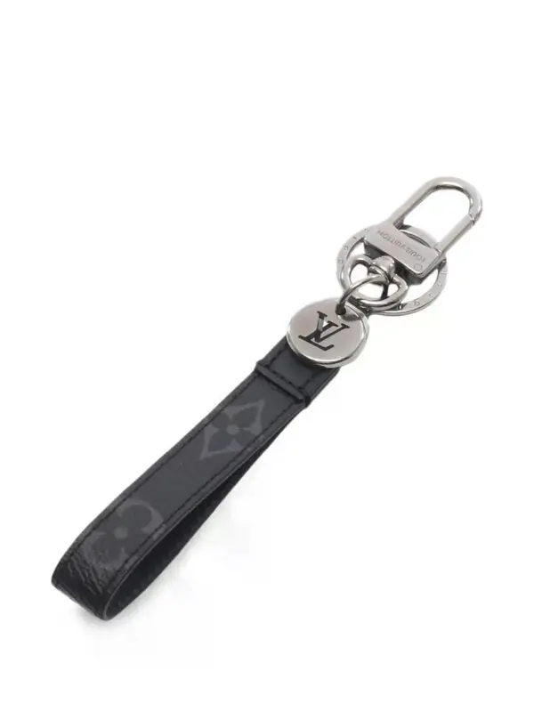 LOUIS VUITTON Dragonne Monogram Eclipse Key Ring