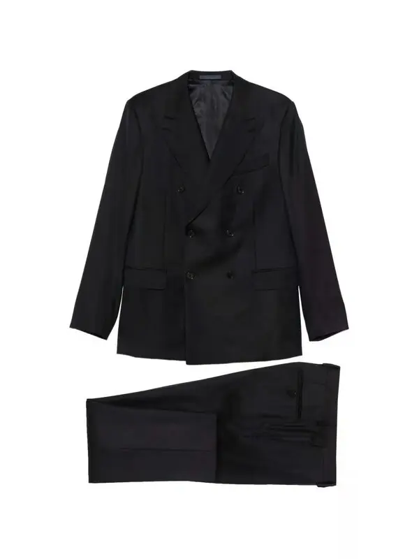 Caruso Norma Double-breasted Peak-lapel Suit