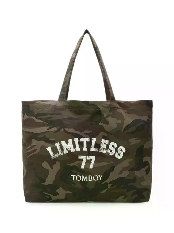 STUDIO TOMBOY Camouflage-print Cotton Tote Bag