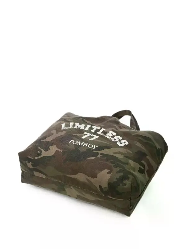 STUDIO TOMBOY Camouflage-print Cotton Tote Bag