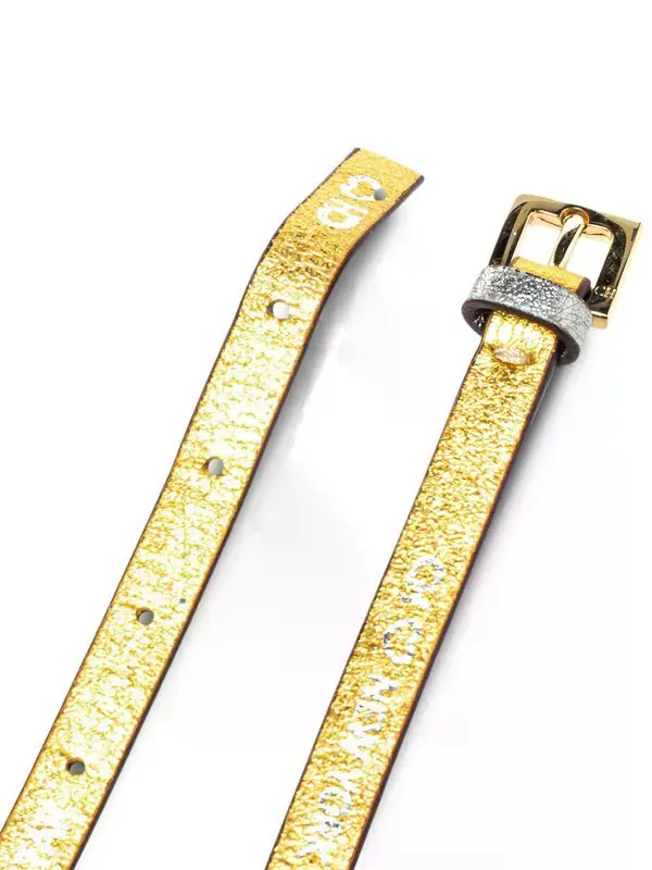 Carolina Herrera Leather Triple Wrap Bracelet