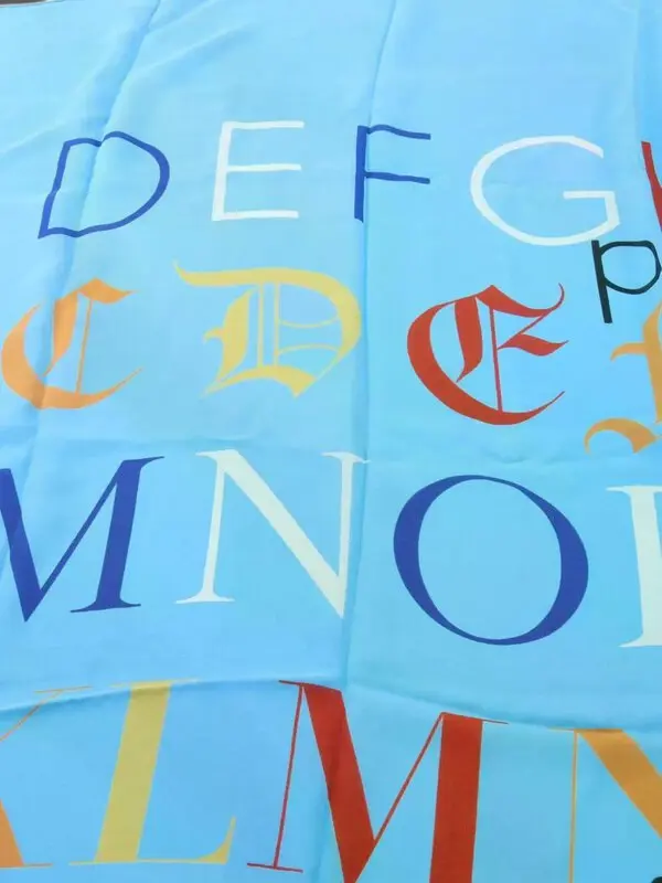 Hermès 2010s A.m.cassandre Silk Scarf - Blue