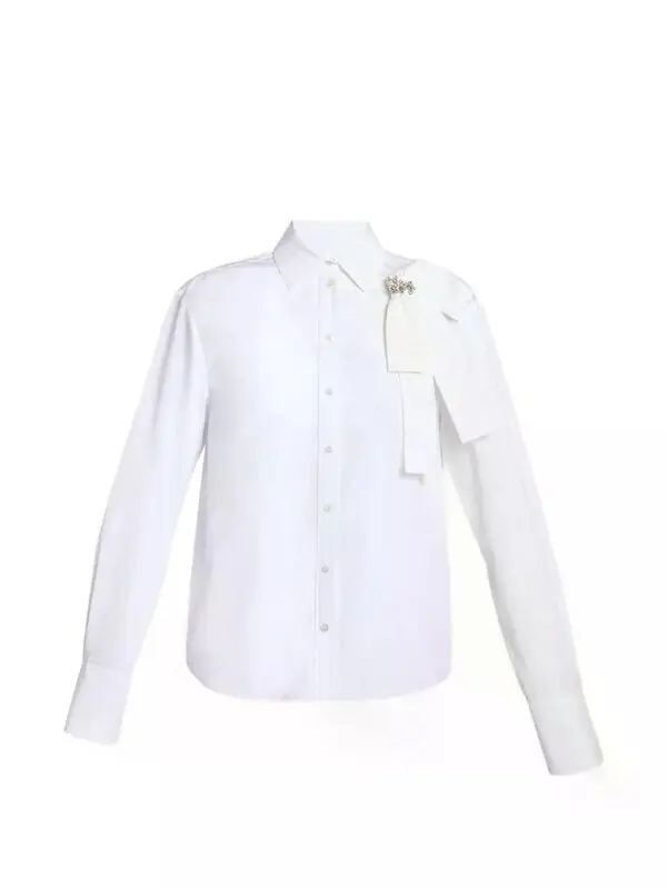 Erdem Embellished Bow Detail Shirt