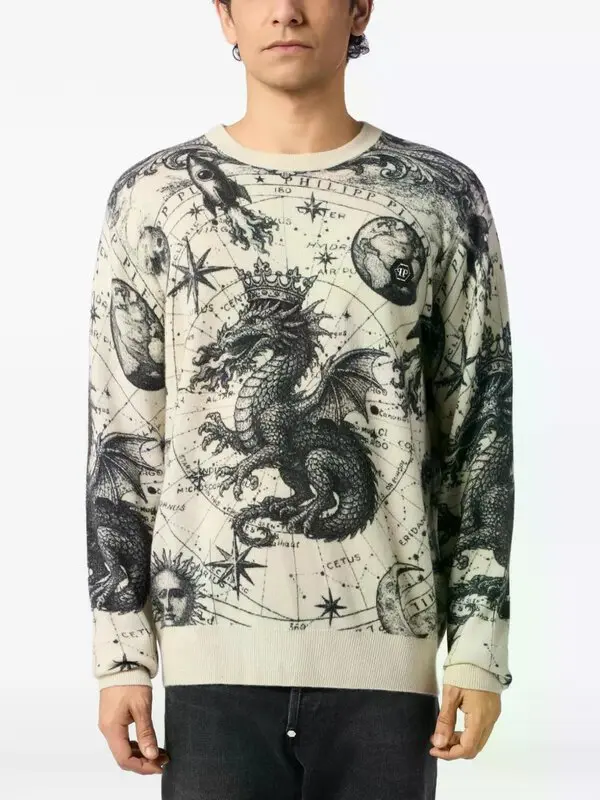 Philipp Plein Graphic Print Sweater