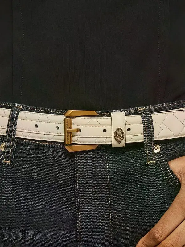 Kurt Geiger Quilted Eagle-head Belt