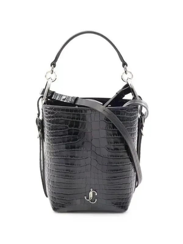 JIMMY CHOO Varenne Crocodile-embossed Mini Bag