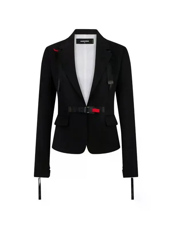 Dsquared2 Snow-tech Buckle-fastening Blazer - Black