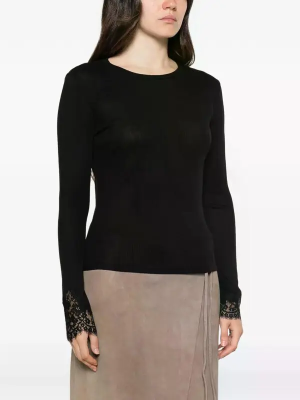 Dorothee Schumacher Lace-trim Long-sleeve T-shirt