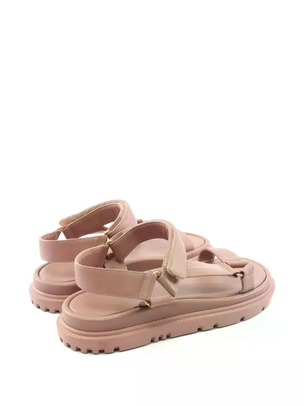 Dior D-wave Leather Sandals - Pink