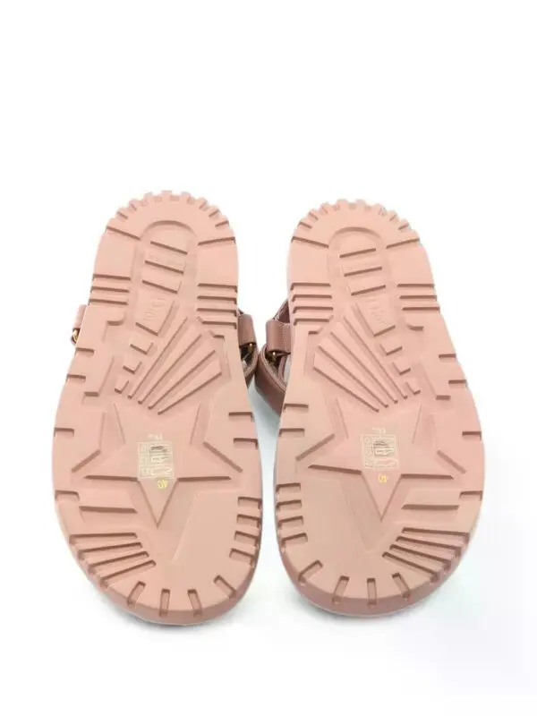 Dior D-wave Leather Sandals - Pink