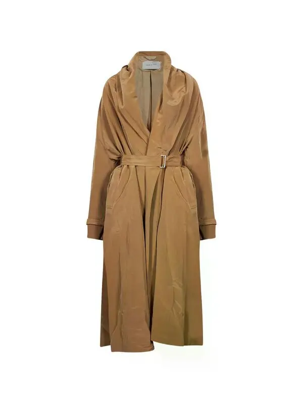 Magda Butrym Belted Shawl-collar Coat