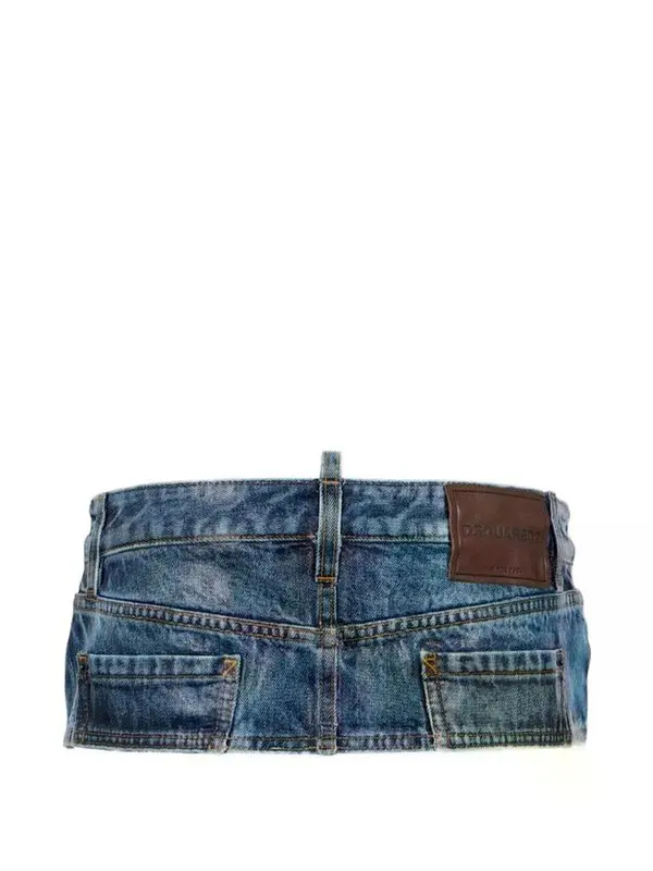 Dsquared2 Iced Wash Denim Mini Skirt