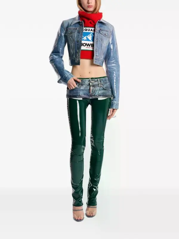 Dsquared2 Iced Wash Denim Mini Skirt