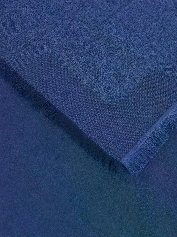 Etro Floral Paisley-motif Silk & Wool Jacquard Shawl