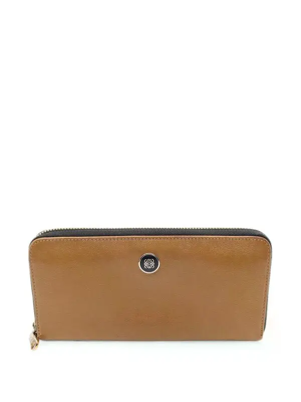Loewe 2000s Zip-around Leather Wallet - Brown