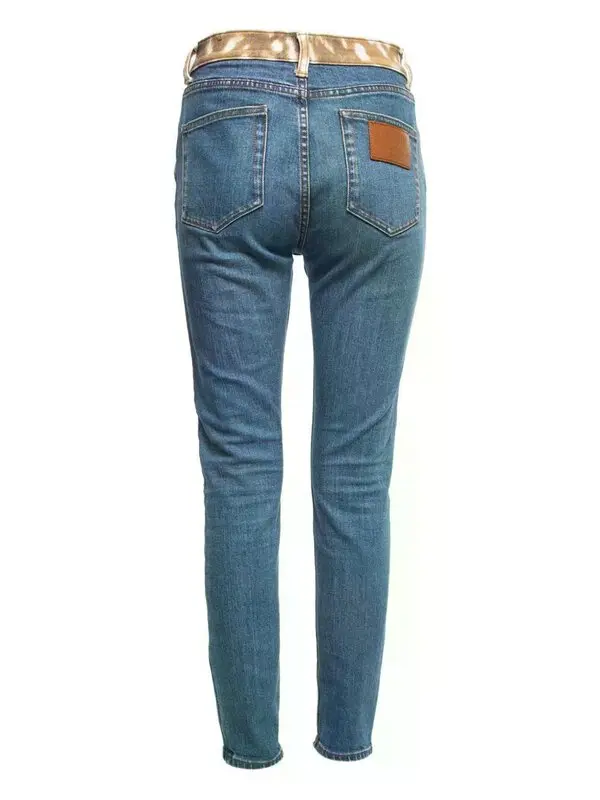 Burberry Patterned Waistband Jeans