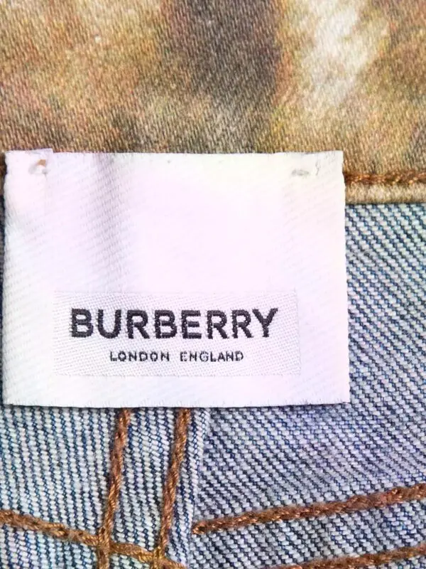 Burberry Patterned Waistband Jeans