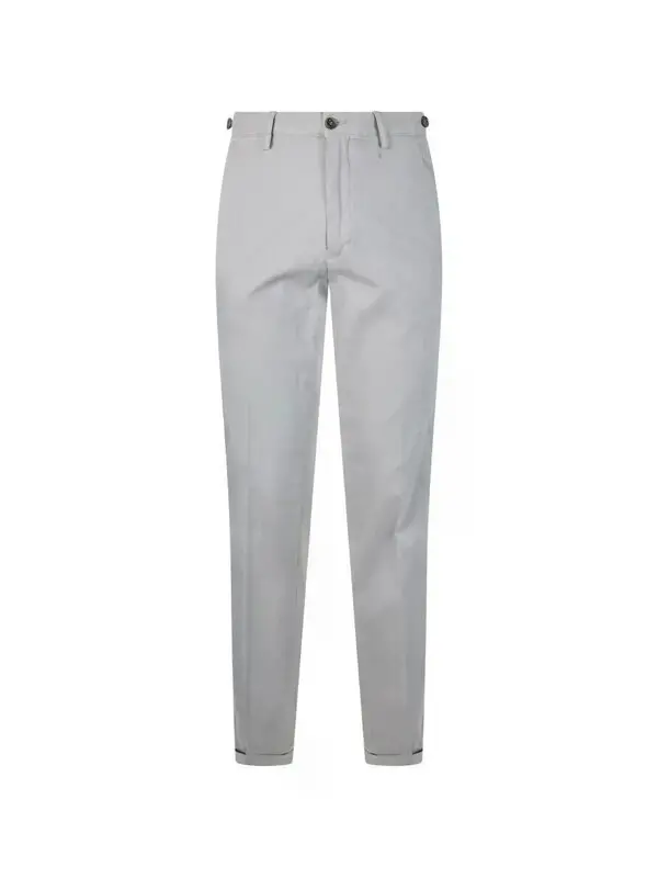 Paul & Shark Slim-fit Zip-fastening Chino Trousers - Grey
