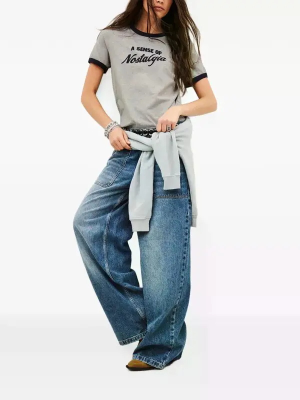 Ba&sh Rosta Slogan-print Ringer T-shirt