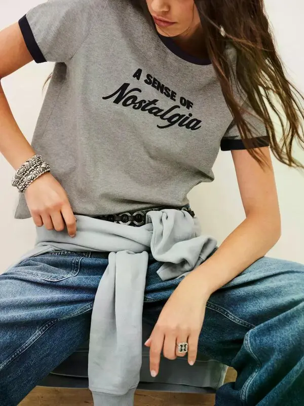 Ba&sh Rosta Slogan-print Ringer T-shirt