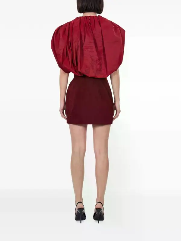 Magda Butrym Mini Balloon-sleeve Gathered Dress