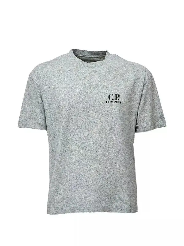 C.P. COMPANY 30/1 Short-sleeve Logo-print Cotton T-shirt - Grey