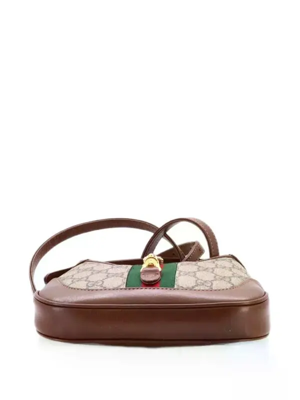 Gucci Jackie 1961 Gg Coated Canvas Mini Hobo Bag - Brown